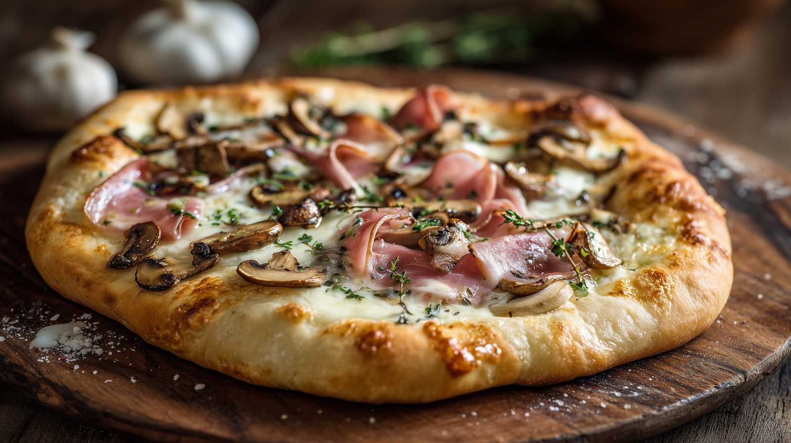 Pizza Reine au Beurre d’Ail